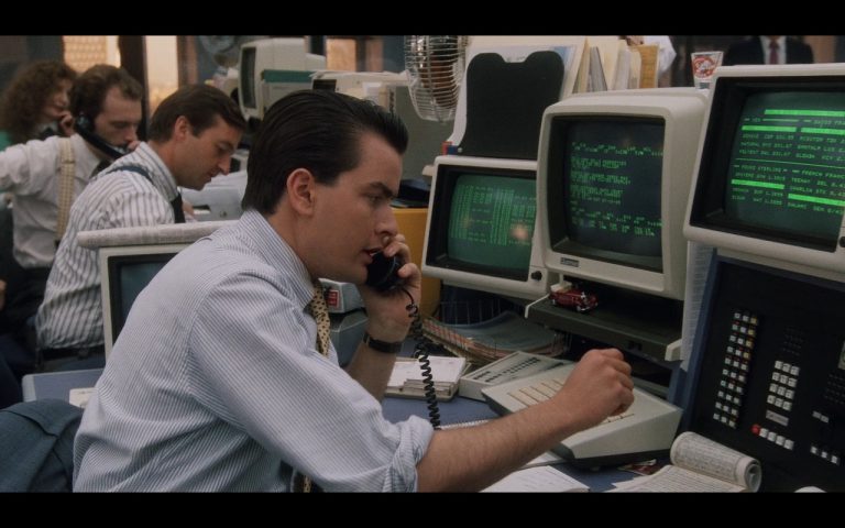 Quotron Electronic Screens – Wall Street (1987)