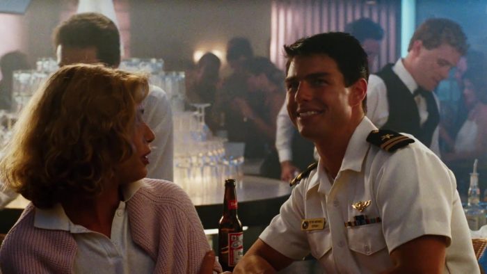 Budweiser Beer Enjoyed By Tom Cruise As Maverick In Top Gun (1986)