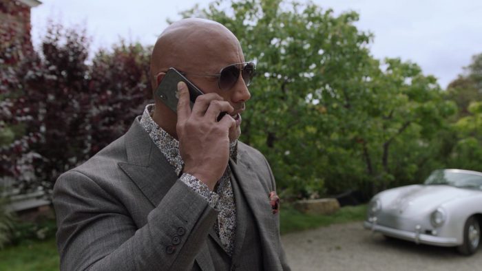 Apple IPhone Mobile Phone Held By Dwayne Johnson As Spencer Strasmore ...